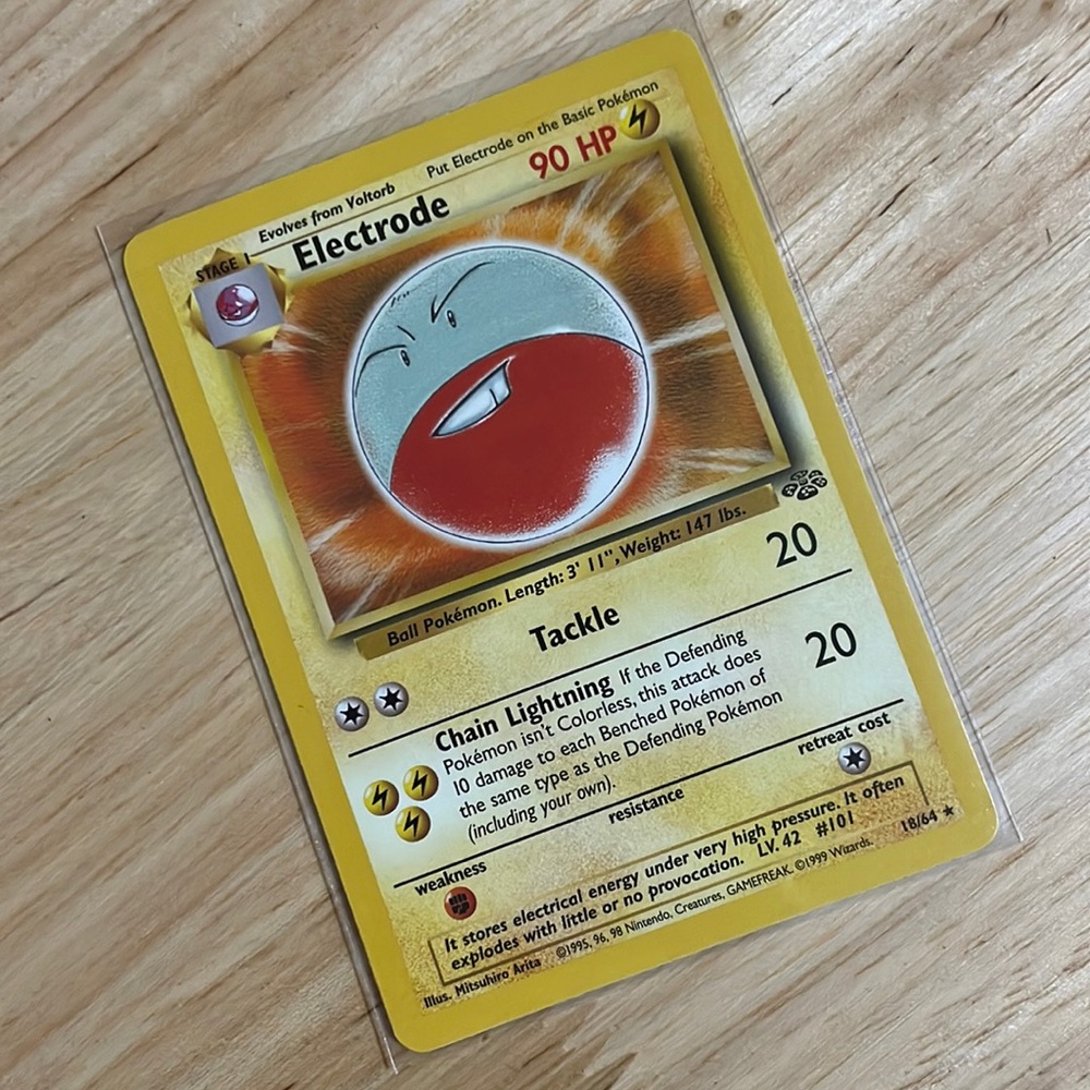Pokmon Jungle Rare Electrode Card - Gem